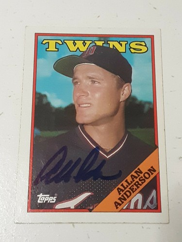 Allan Anderson Minnesota Twins 1988 Topps Autograph Card #101 READ ...