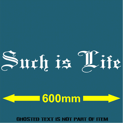SUCH IS LIFE DECAL STICKER SUIT 4X4 AWD SUV OFFROAD VEHICLE CAR RALLY ...