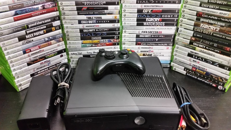 GUARANTEED Microsoft Xbox 360 S E Video Game Console + 2 Controllers FREE Games 885370592672| eBay