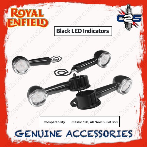 Genuine Black Led Indicators for Royal Enfield New Classic 350 Reborn ...