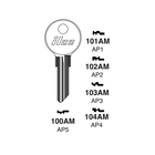 Lot of 5 Ilco 102AM-AP2 Key Blank | eBay
