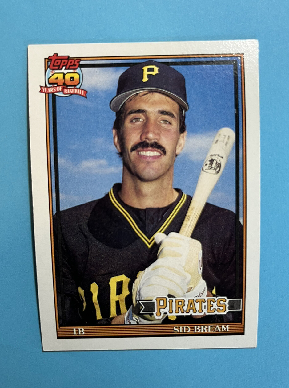 Sid Bream Pittsburgh Pirates 1991 Topps Baseball Card 354 NM Free ...