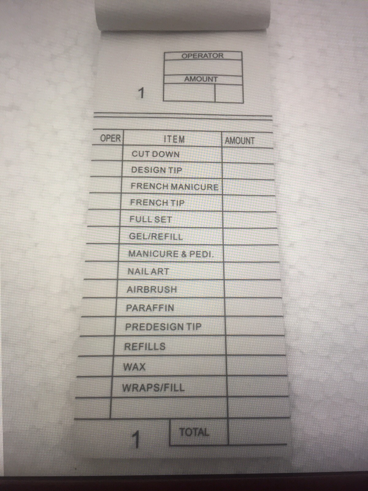 Brand New Nail Salon Ticket Check Pads Cash Receipt X25 Pads | eBay