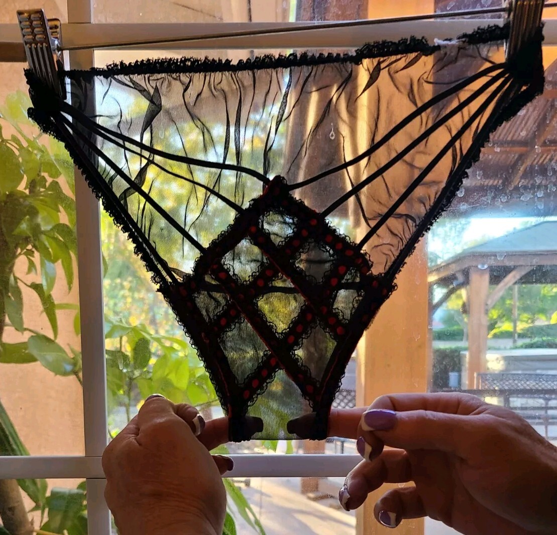 Vintage Sheer Nylon String Bikini Panties Women's Und… - Gem
