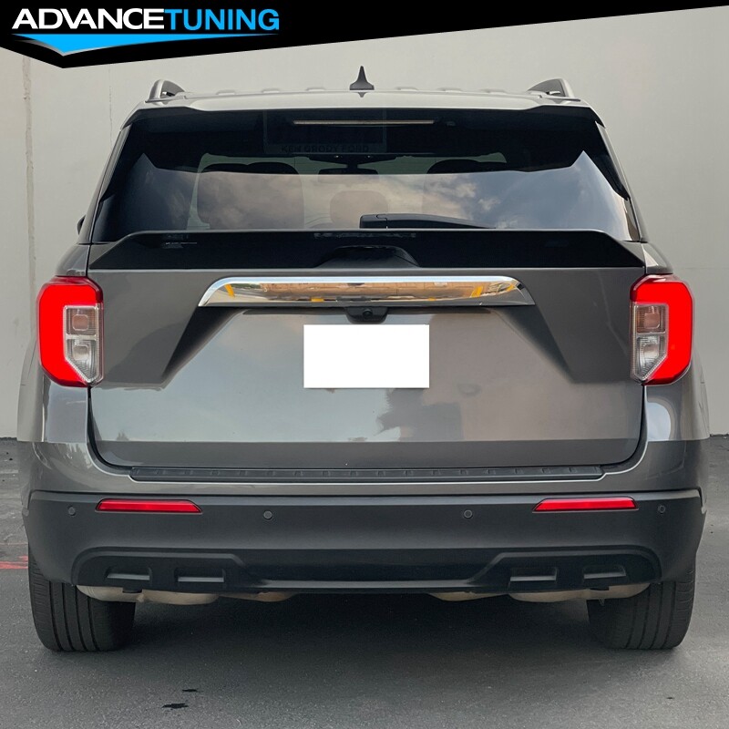 For 20-24 Ford Explorer Gloss Black Duckbill Rear Trunk Spoiler Middle ...