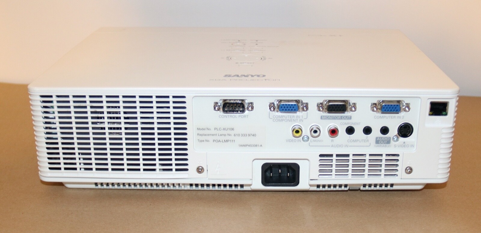 Sanyo XGA Projector Model PLC-XU1063 LCD 4500 Ansi Lumens with Remote ...