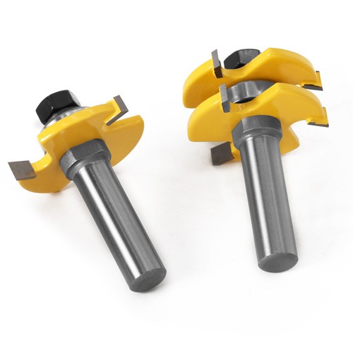 2PCS Shank Tongue & Groove Joint Assembly Router Bit Set Wood Cutting ...