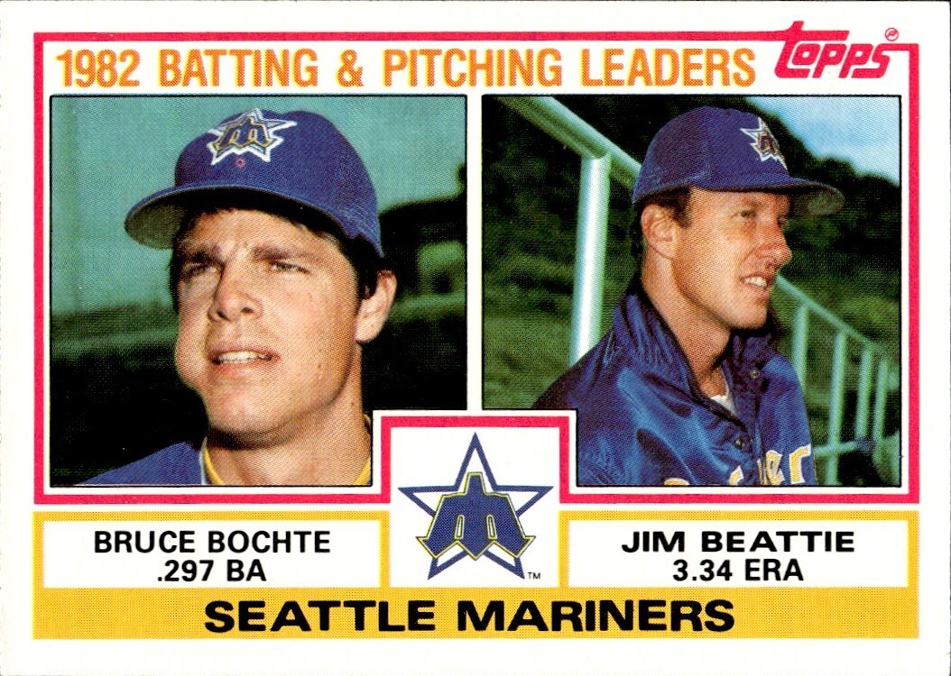 1983 Topps Mariners Team Leaders - Bruce Bochte/Jim Beattie Seattle ...