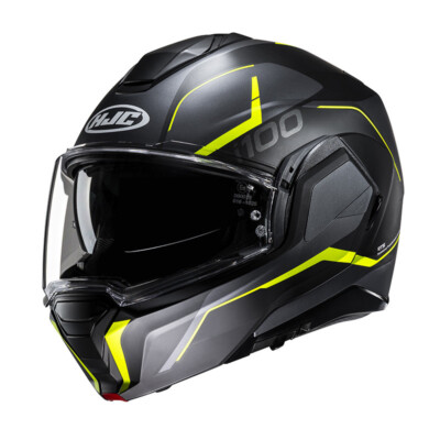 HJC I100 Lorix M3 Yellow Modular Motorcycle Helmet Size S | eBay