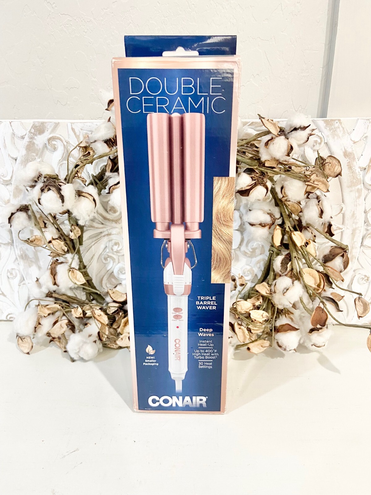 Conair Double Ceramic 3 Barrel Hair Waver, Beach Waver Curling Iron ...