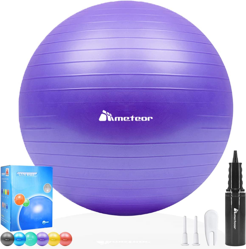 Meteor Anti-Burst Yoga Ball, Swiss Ball with Air Pump for Exercise ...