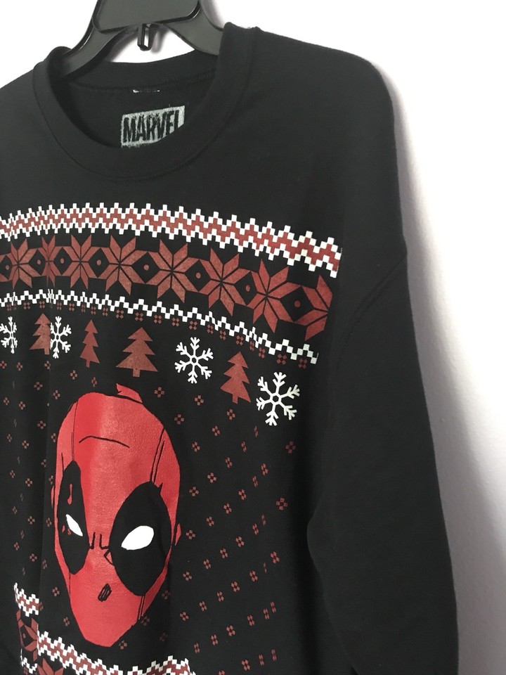 Marvel Deadpool Christmas Sweater Xmas Men Sweater Medium NEW | eBay
