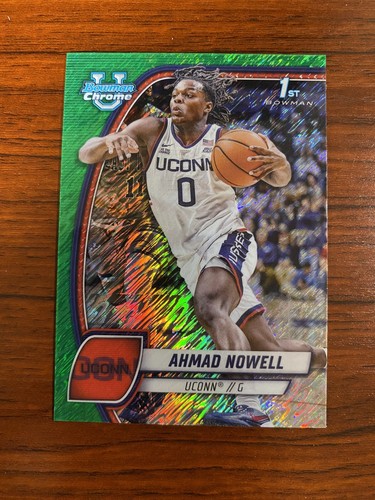 Ahmad Nowell Green Shimmer Refractor #2 | 2024-25 Bowman Chrome U ...