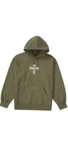 Supreme Cross Box Logo Hooded Sweatshirt Olive FW20 New Small Hoodie | eBay