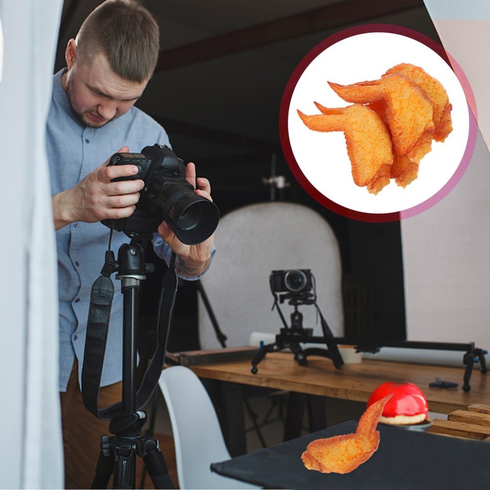 4 Pcs Decor Realistic Fried Chicken Wings Artificial Poultry Simulation ...