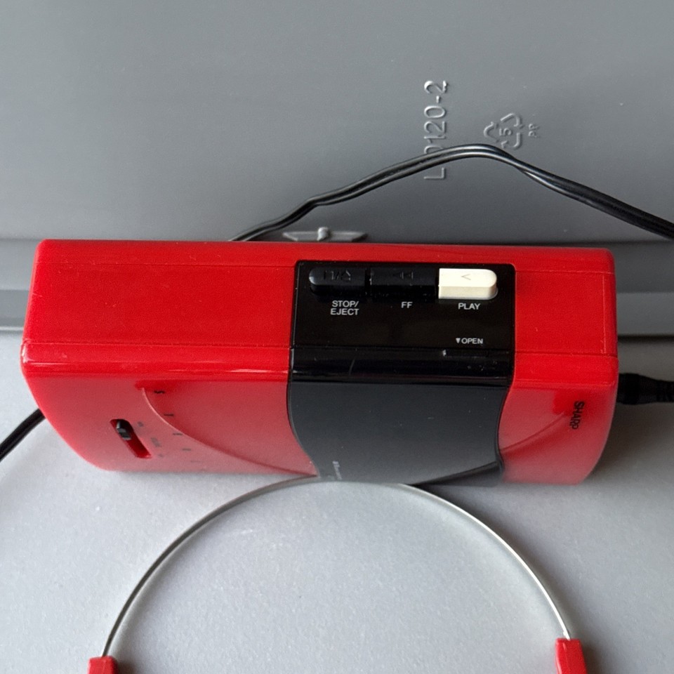 Vintage 1988 Sharp JC-F3 AM/FM Radio Stereo Cassette Player Red | eBay
