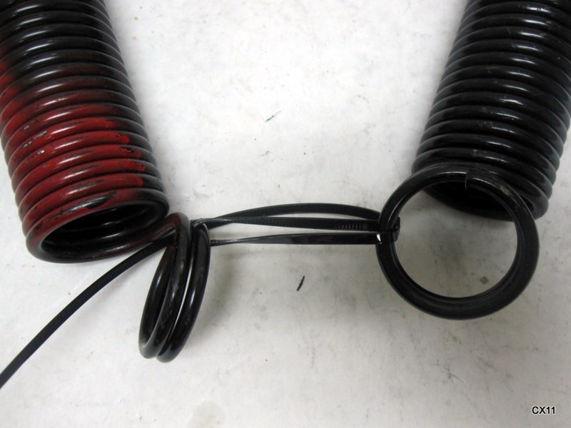 SINGLE 160lb. Heavy-Duty Double-Loop Garage Door Extension Spring Brown ...