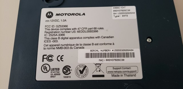 Motorola Netopia 3347-02 4-Port 10/100 Wireless G Router (3347-02-10NA ...