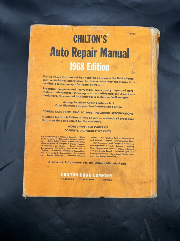 Chilton's 1968 Auto Repair Manual American Cars from 1960 to1968 ...