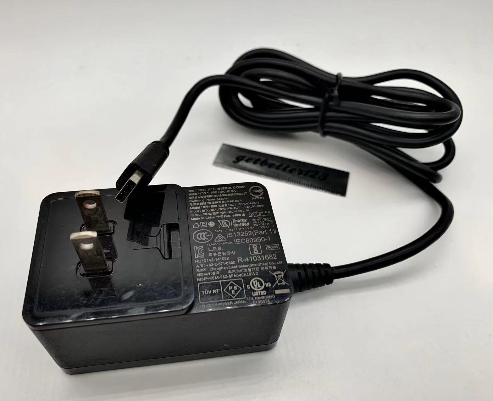 Nvidia SPA040A19W2 Power Black AC Adapter For Nvidia Shield TV Pro ...