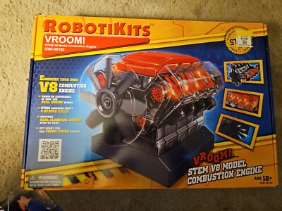 New! Open Box-OWI Robotics Vroom Stem V8 Model Combustion Engine 92087391027| eBay