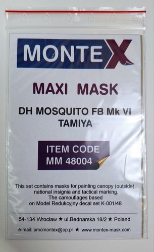 1/48 Tamiya Mosquito Mk. VI Natl Markings & Canopy (Out) Mask / Montex MM48004 | eBay