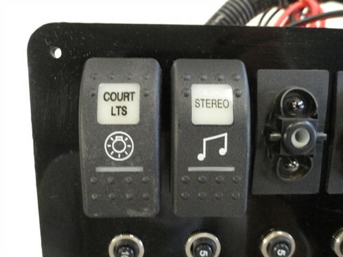 RINKER 188 BLACK ROCKER SWITCH / BREAKER OUTLET PANEL 238797 MARINE ...