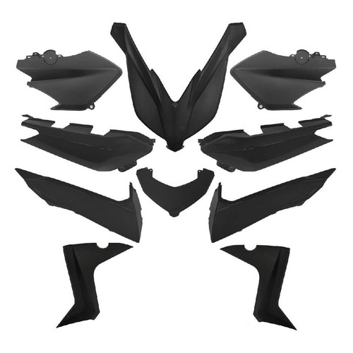 TNT Set 10 Fairings Car Body Matte Black For Yamaha 125 Ypr X Max SE681 ...