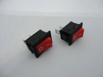 2 Pcs Pack Red KCD1 10A 125V 6A 250V AC CQC 2 Pin I O Power Button ...