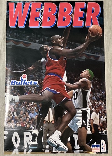 1995 Starline Chris Webber 24x36 Poster - NM/Mint - Washington Bullets ...
