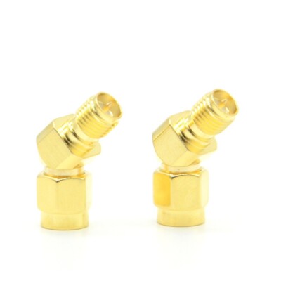 SMA Male to RP SMA Female Pin 45 degrees coaxcial adapter connetor | eBay