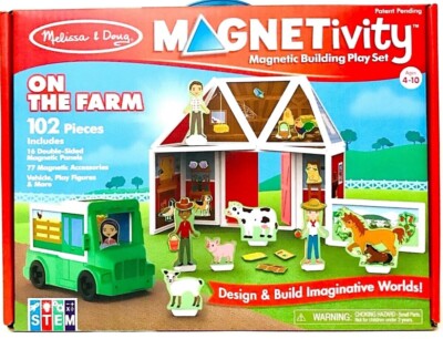Melissa & Doug Magnetivity On The Farm Magnetic Building Play Set Ages ...