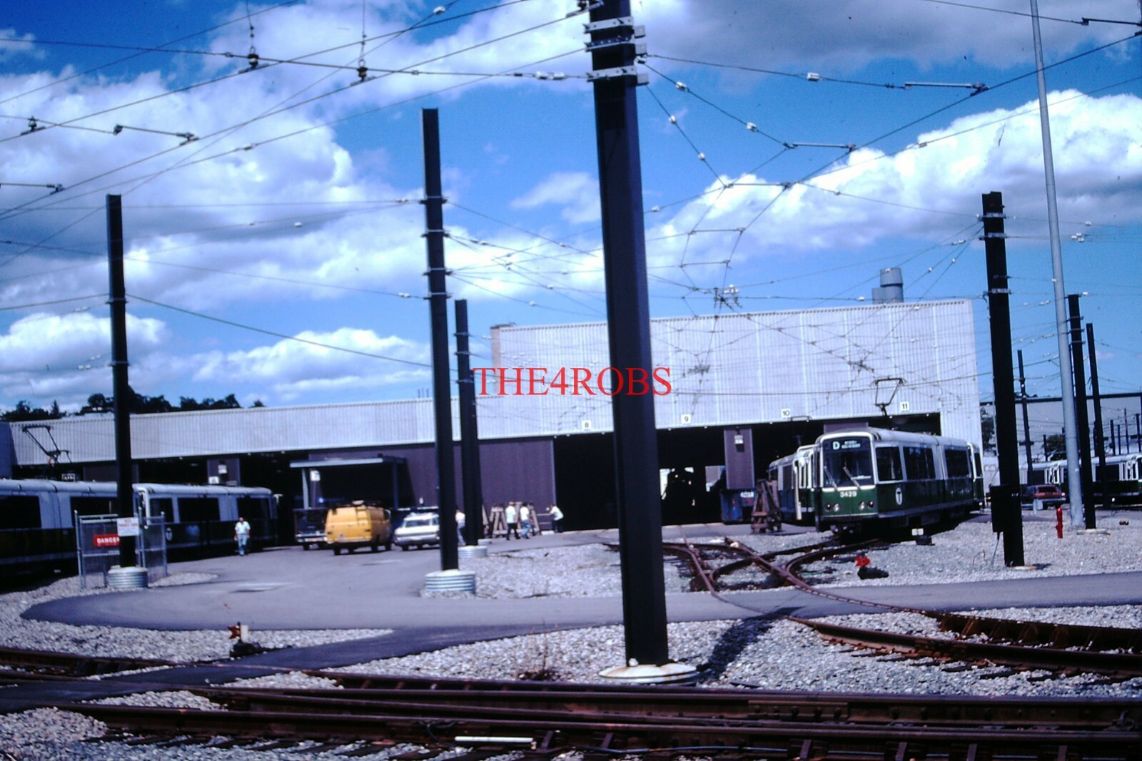 Original 1978 MBTA PCC Trolley Car Riverside Shop Yard Building Slide ...