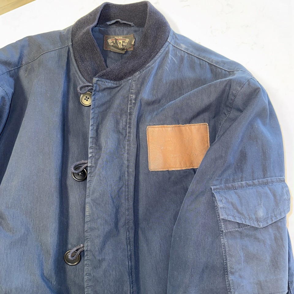 RRL Double RL Deck Hook Jacket Leather Patch Sz M | eBay
