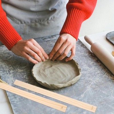 20 Pcs Pottery Thickness Guide Rails Wooden Clay Measuring Tools | eBay ...