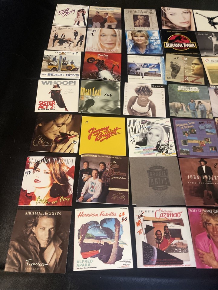 Lot of 84 Vintage CD Booklets Inserts Liner Notes w/ Storage Binder ...