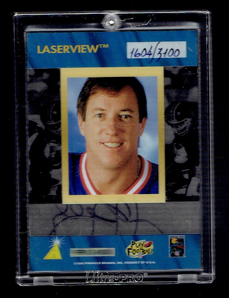 1996 Pinnacle Laser View Inscriptions 1604/3100 Jim Kelly Auto HOF ...