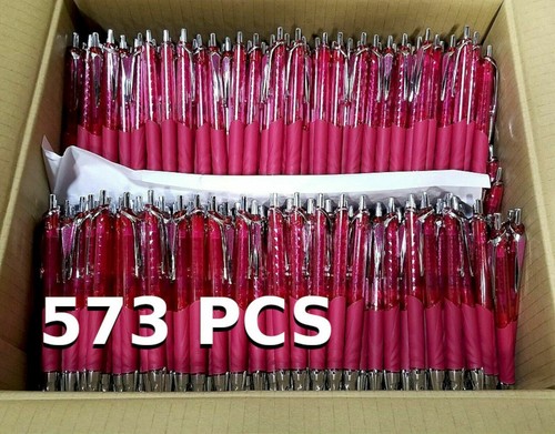 573ct BULK NEW Pentel HyperG Retractable Gel Roller Pen Box PINK INK ...