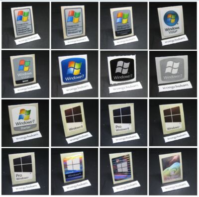PC Notebook Sticker - Operation System Sticker xp vista win 7 8 10 ...