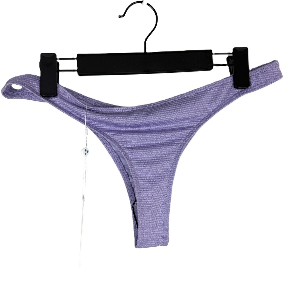 NWT Frankies Bikinis Olivia Cheeky Bottom Sparkle Lilac Purple Large | eBay