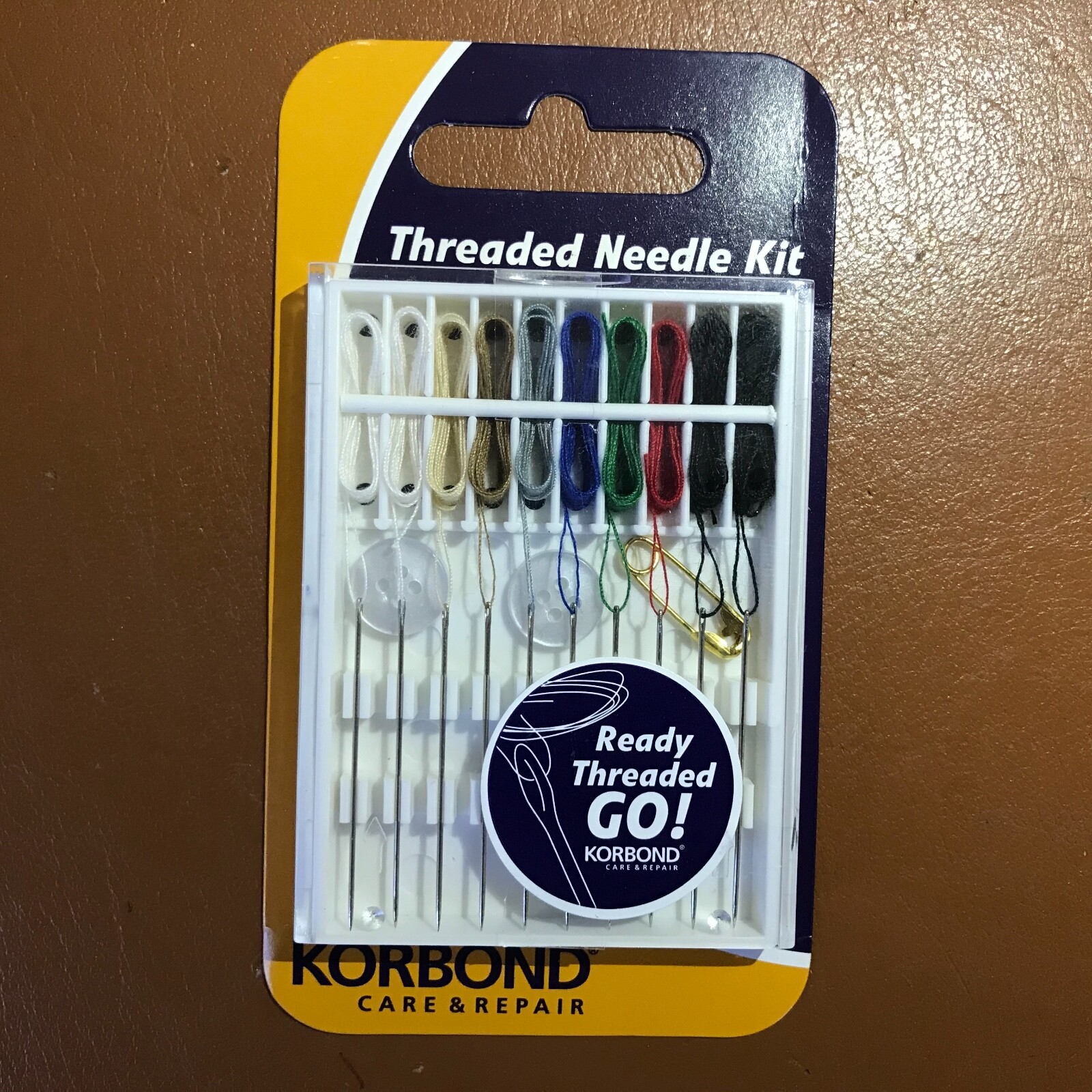 Korbond Care & Repair Sewing Kit Needle Pins Iron On Thimble Hemming ...
