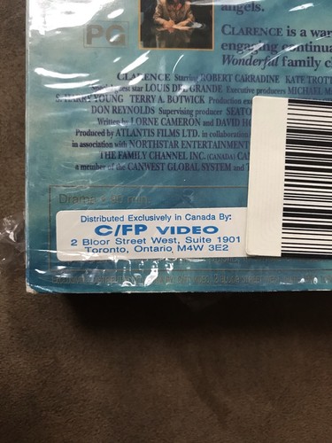 Clarence(TV Movie) (90) CANADIAN VHS (Robert Carradine, Kate Trotter) G ...