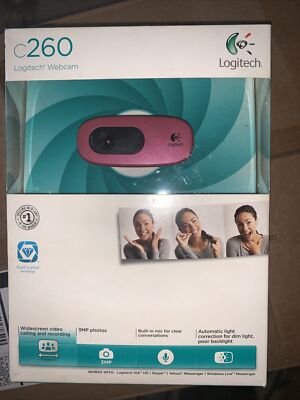 NEW Logitech Webcam C260 Widescreen Video Calling Recording Messenger ...