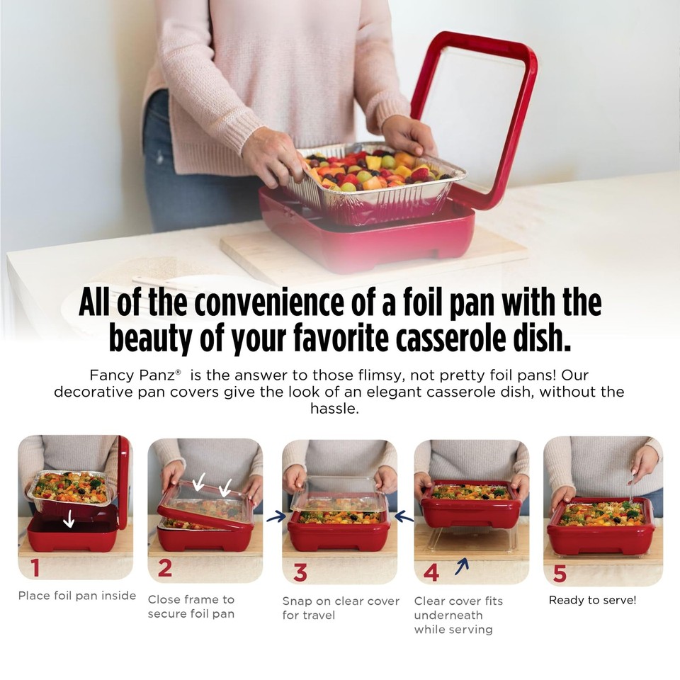 Classic, Food Serving Tray, Made in the USA Foil Pan Carrier, Stackable ...