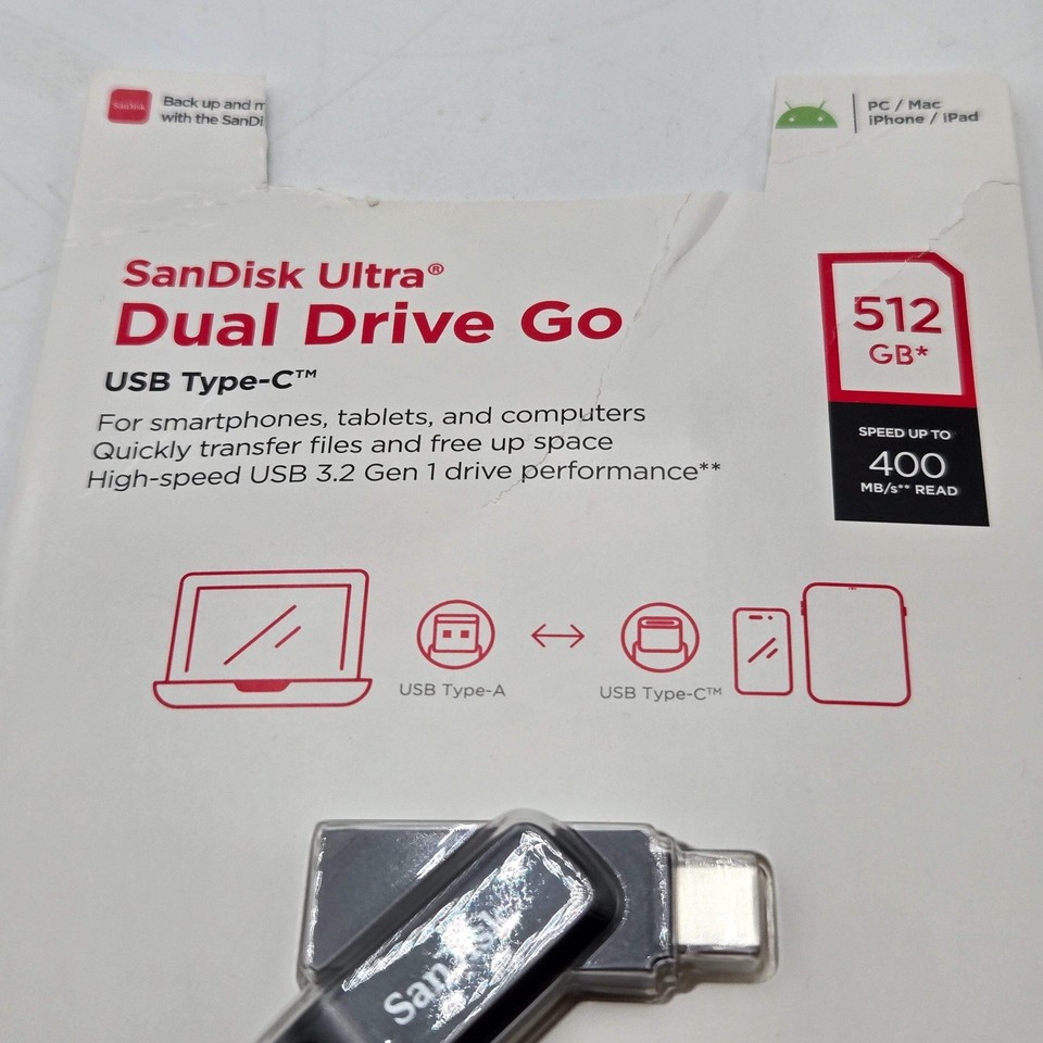 SanDisk Ultra Dual Drive Go 512GB USB Type-C - New | eBay