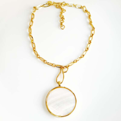 16" Talbots Shell Tag Statement Pendant Necklace Chic Women Sea ...