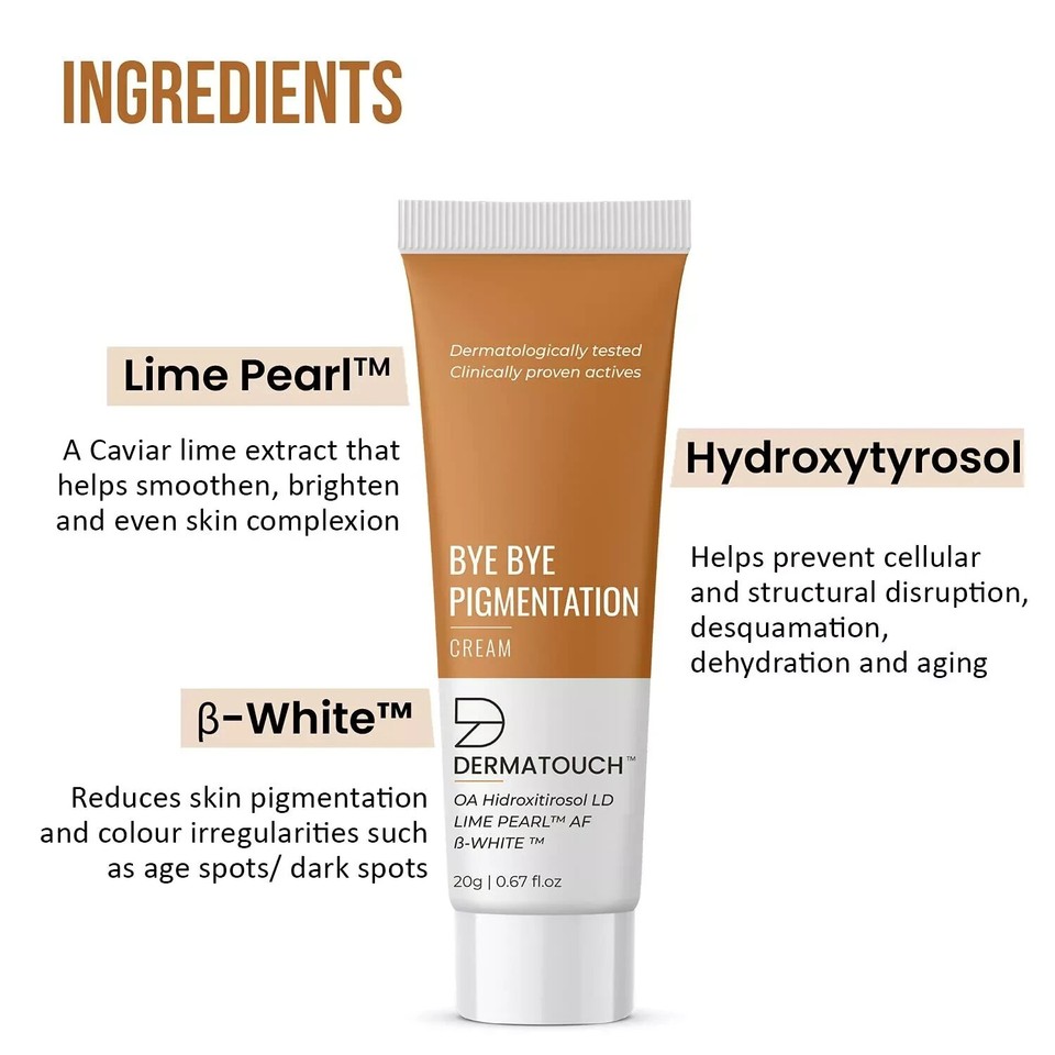 Bye Bye Pigmentation Cream 20gm for Pigmentation Removal, with Lime ...