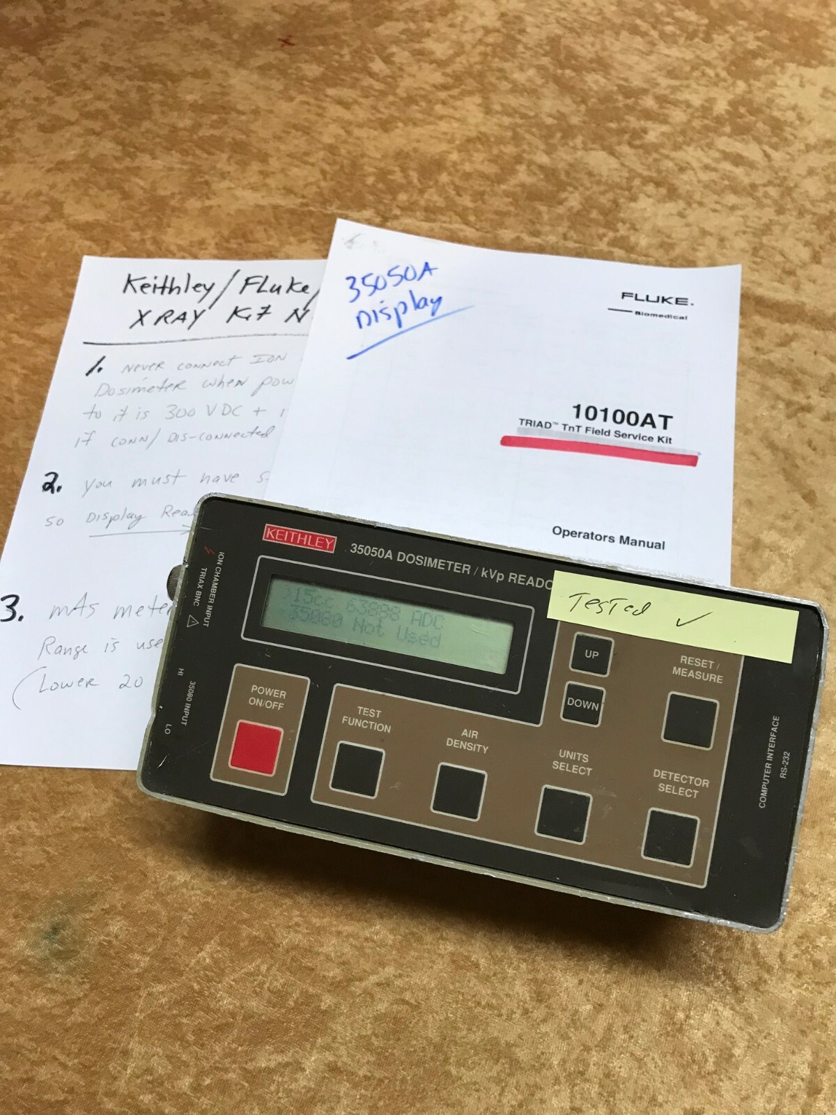 35050A Keithley xray test TNT Dose meter Fluke Radcal Unfors Raysafe ...