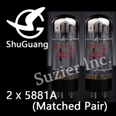 2pcs ShuGuang 5881A Vacuum Tube 6L6 GC 5881 Amplifier Matched Pair New ...
