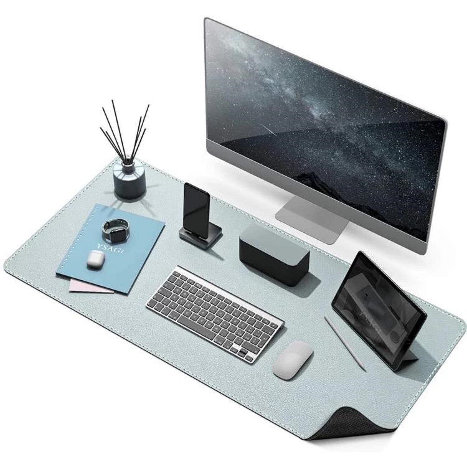 Mouse Pad Large leather Gaming Mouse Mat Table Protector Mat Dual Side ...